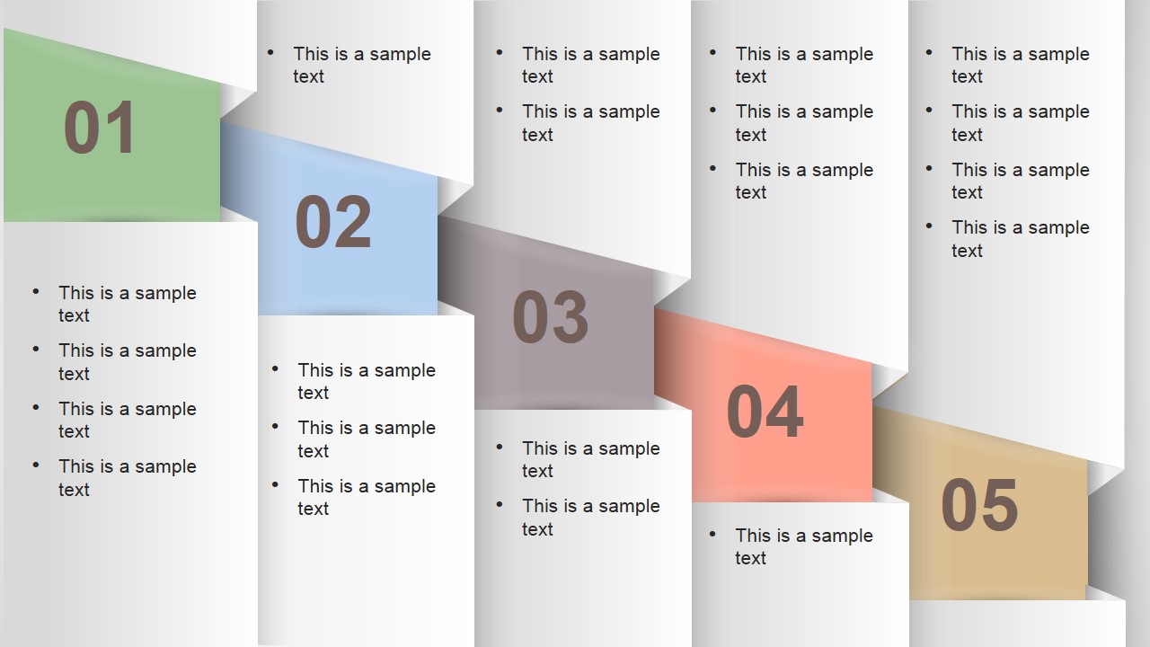 Numbered Vertical Banner Template Layout for PowerPoint - SlideModel