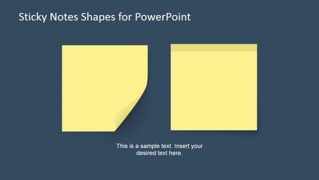 2 Sticky Note Shapes in a PowerPoint Slide - SlideModel