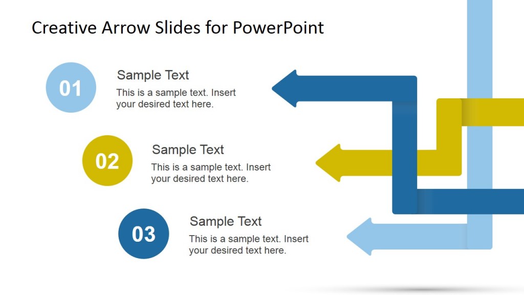 Arrows Pointing Left with 3 Elements - SlideModel