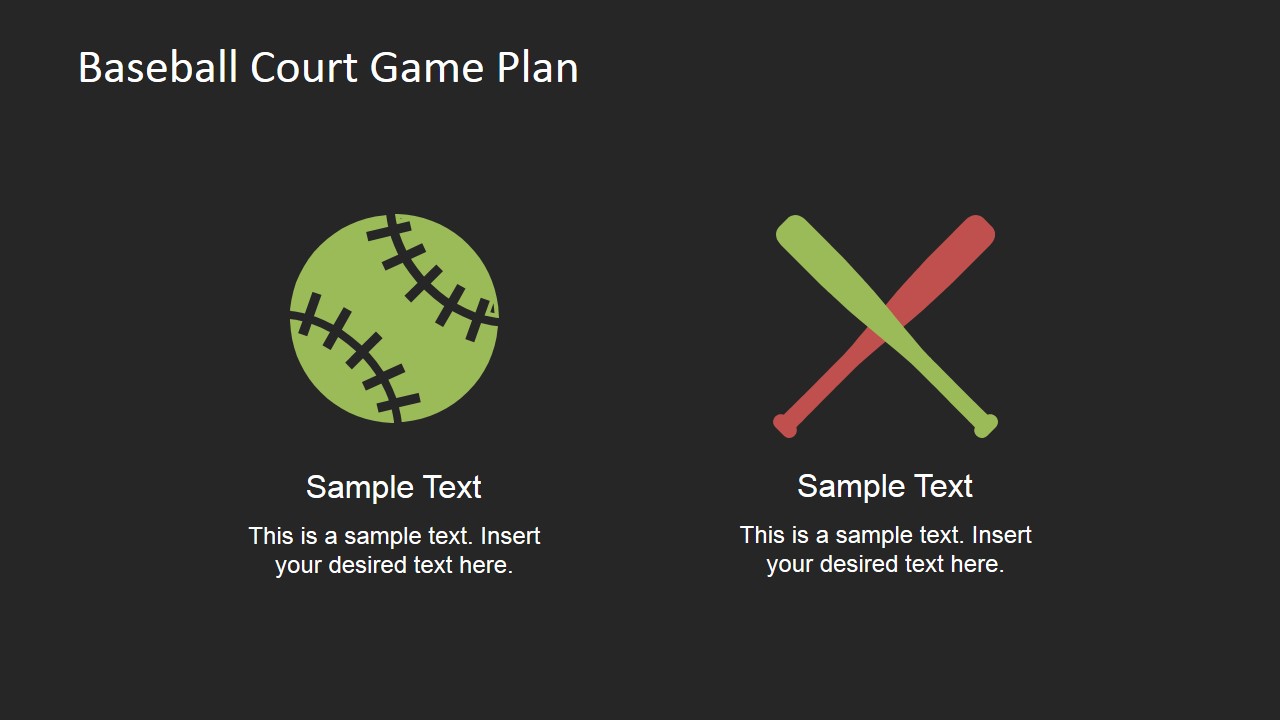Baseball Court Game Plan PowerPoint Template - SlideModel