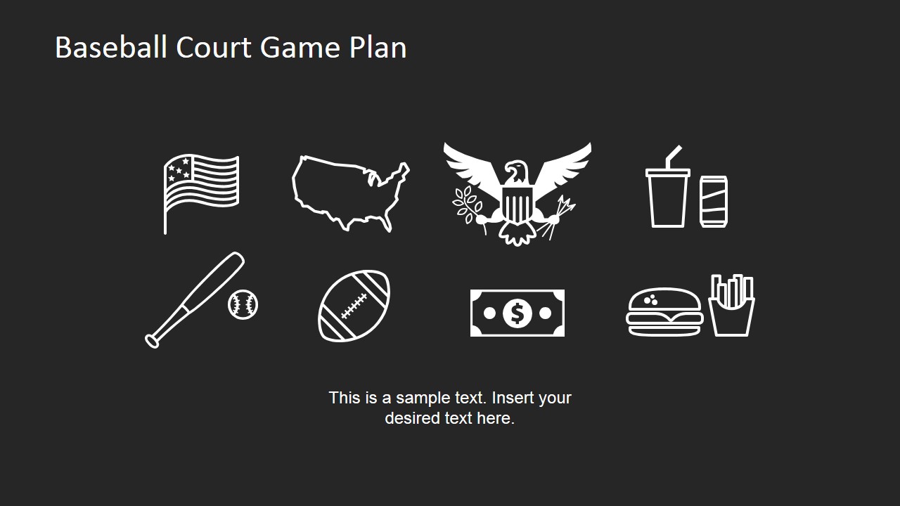 Baseball Court Game Plan PowerPoint Template - SlideModel