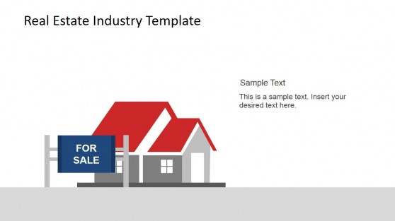 For Sale Sign and House PowerPoint Scene - SlideModel