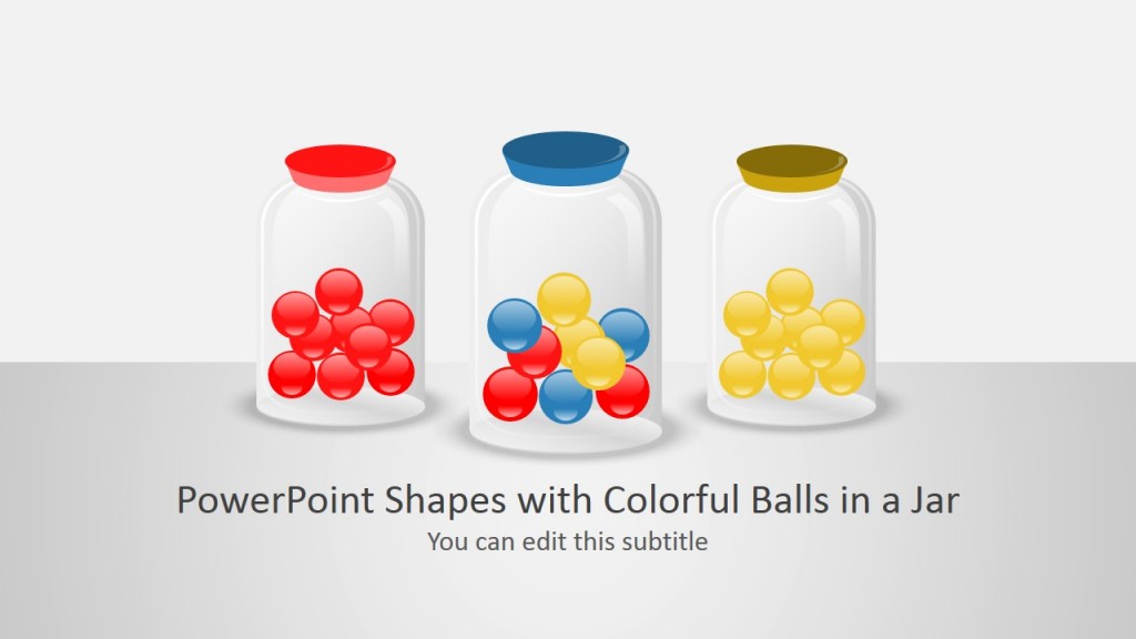 Jar Shapes with Small Colorful Balls - SlideModel