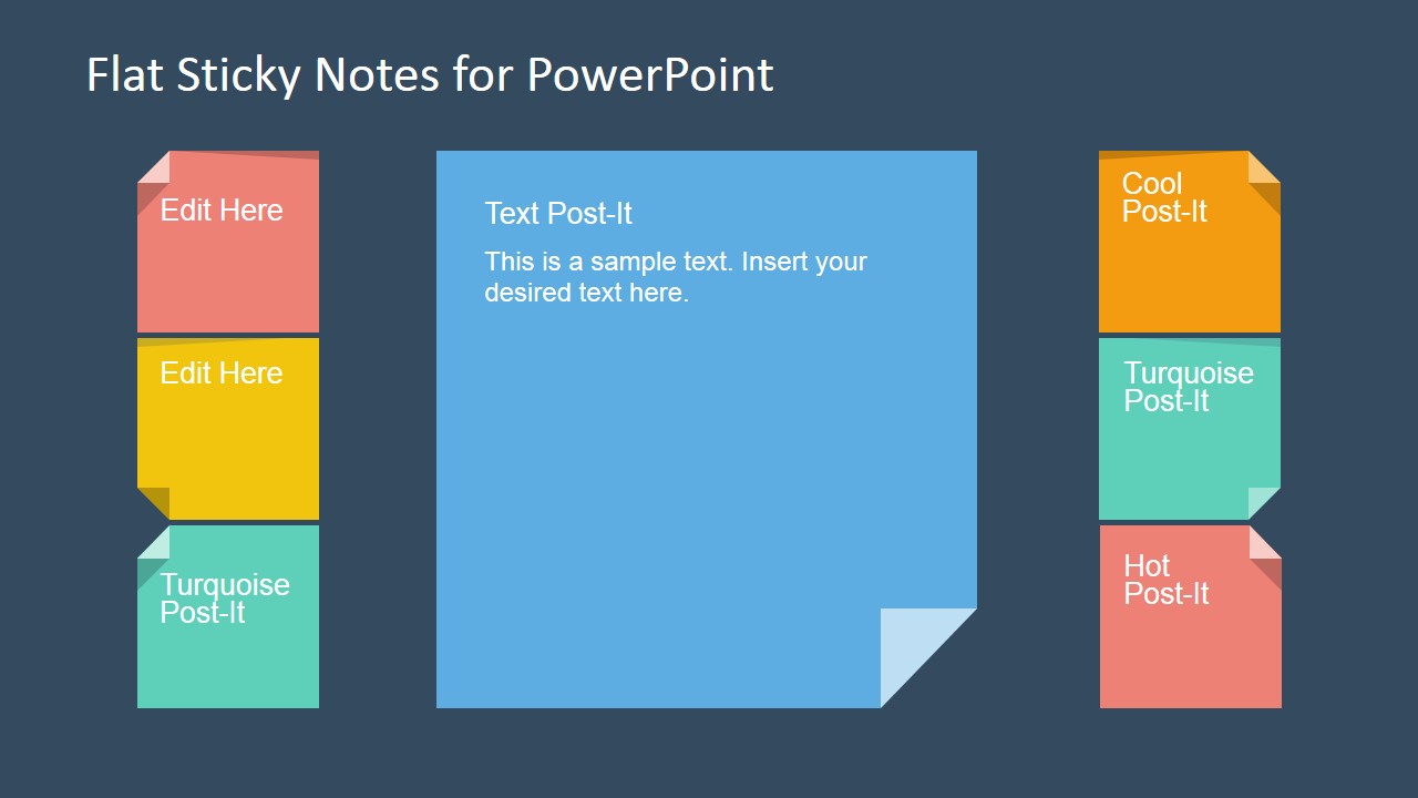 Flat Sticky Note Shapes for PowerPoint - SlideModel Flat Sticky Note Shapes for PowerPoint - SlideModel