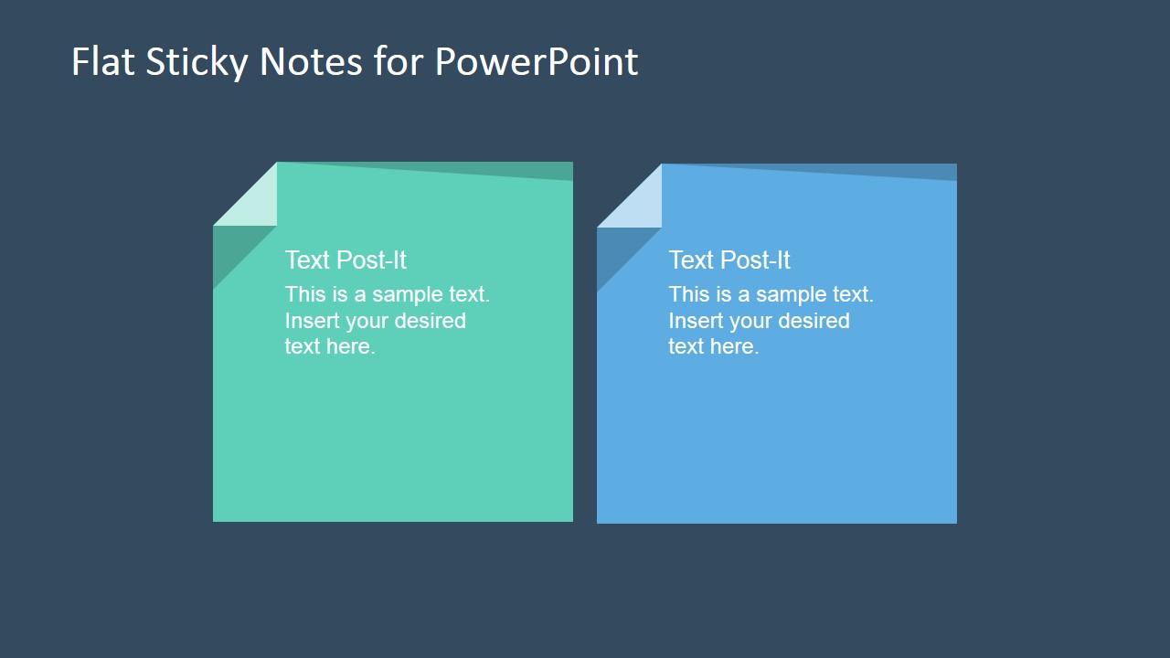 Flat Sticky Note Shapes for PowerPoint - SlideModel