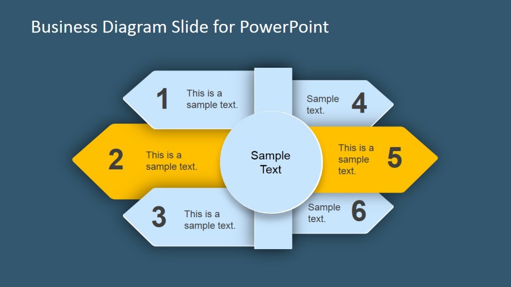 Six Step Business Signpost Template for PowerPoint - SlideModel
