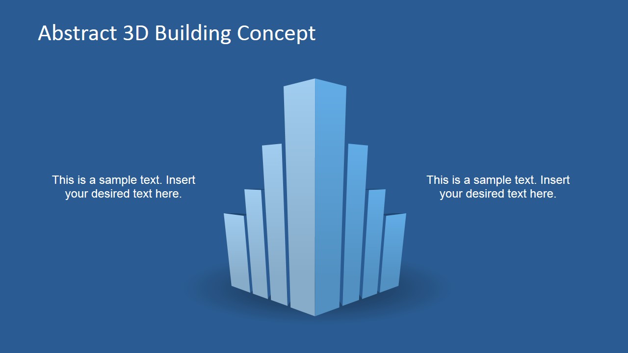 Abstract 3D Building Concept Idea for PowerPoint - SlideModel