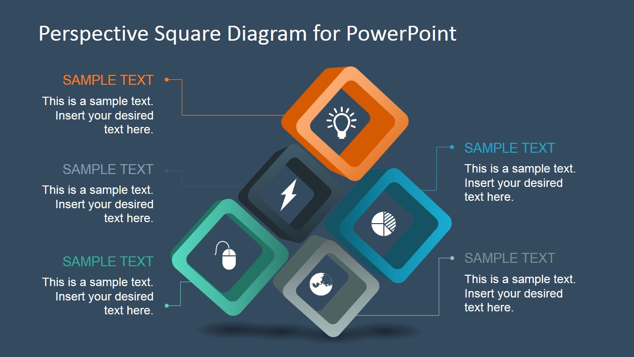 Perspective Square Diagram for PowerPoint - SlideModel