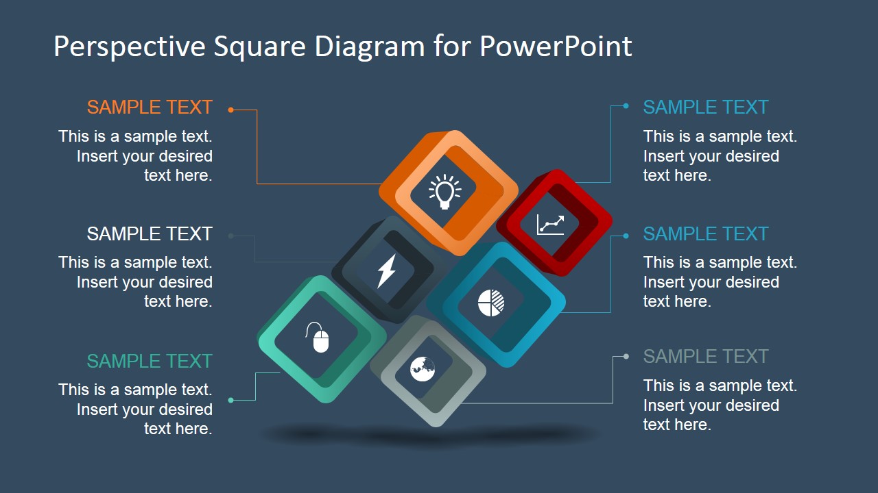Perspective Square Diagram for PowerPoint - SlideModel