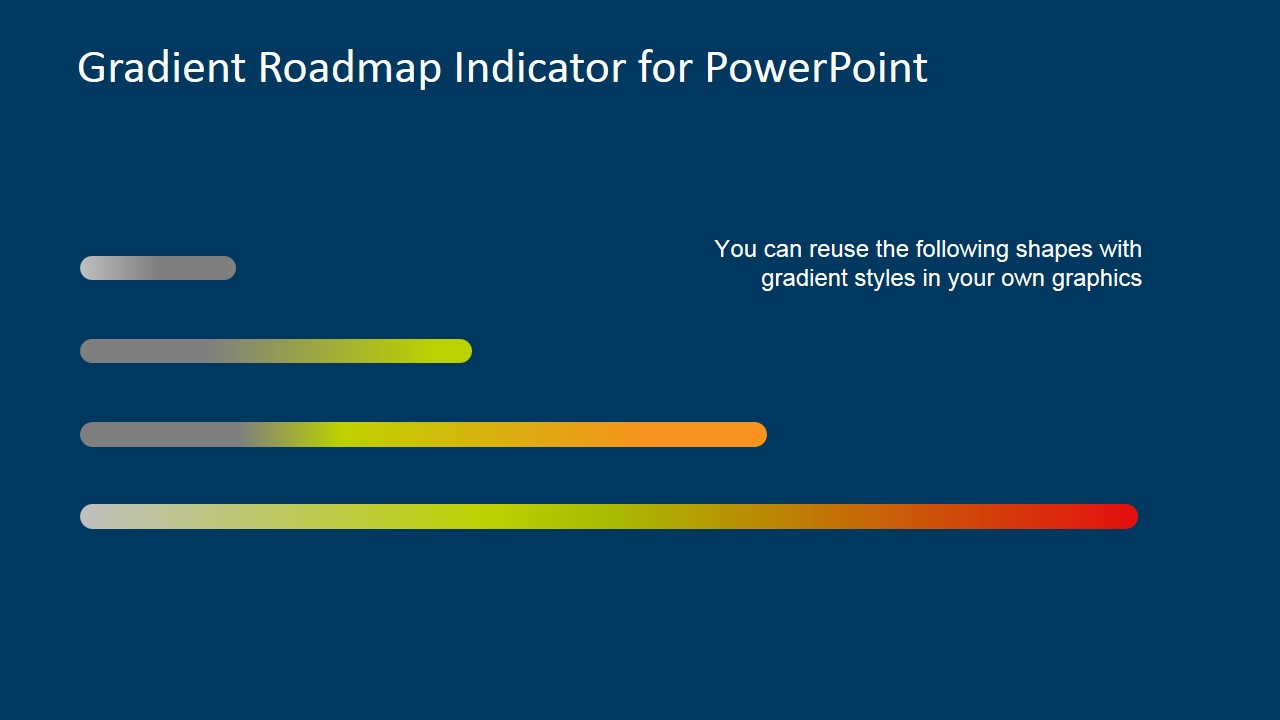Gradient Roadmap Indicator for PowerPoint - SlideModel