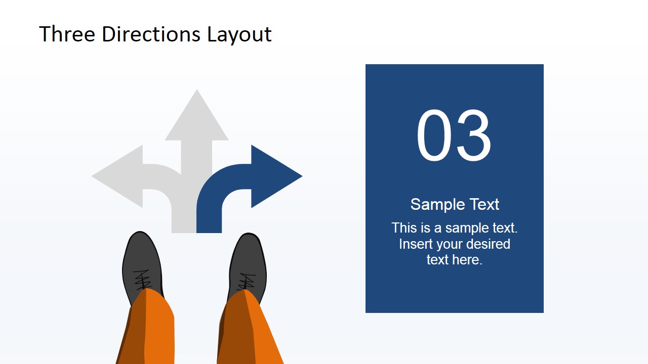 Three Directions PowerPoint Theme - SlideModel