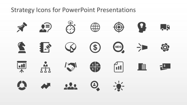 Strategy Icons Template for PPT - SlideModel