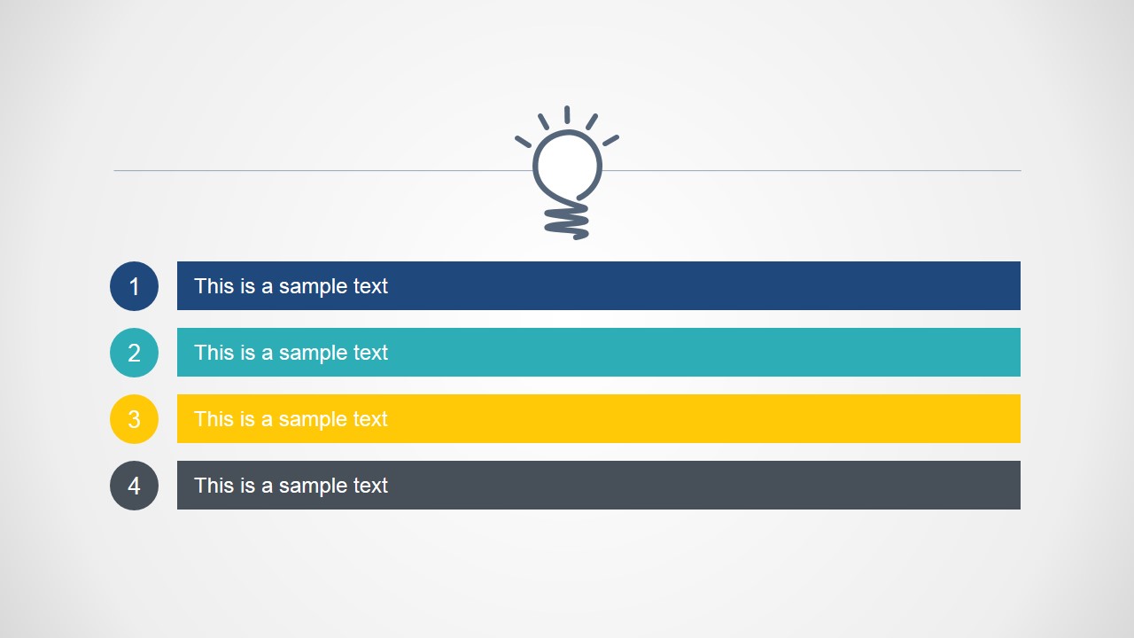 Flat Light Bulb PowerPoint Template & Presentation Slides