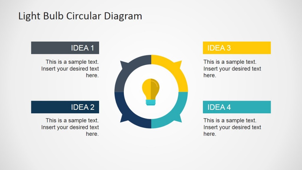 Creative Circular Diagram Light Bulb Slide - SlideModel