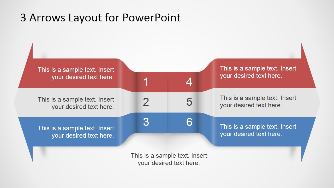 3 Arrows Text Layout Template for PowerPoint - SlideModel