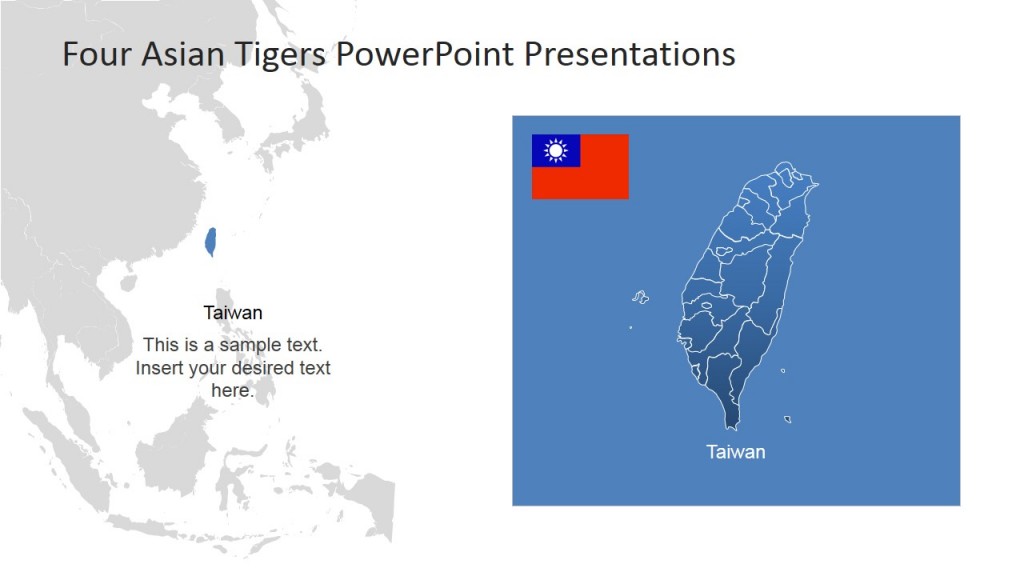 Southeast Asia Background and Taiwan PowerPoint Map - SlideModel