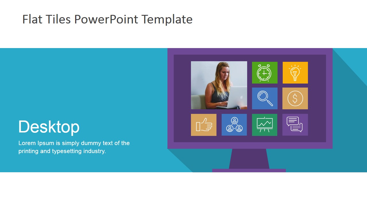 Flat Tiles PowerPoint Template - SlideModel