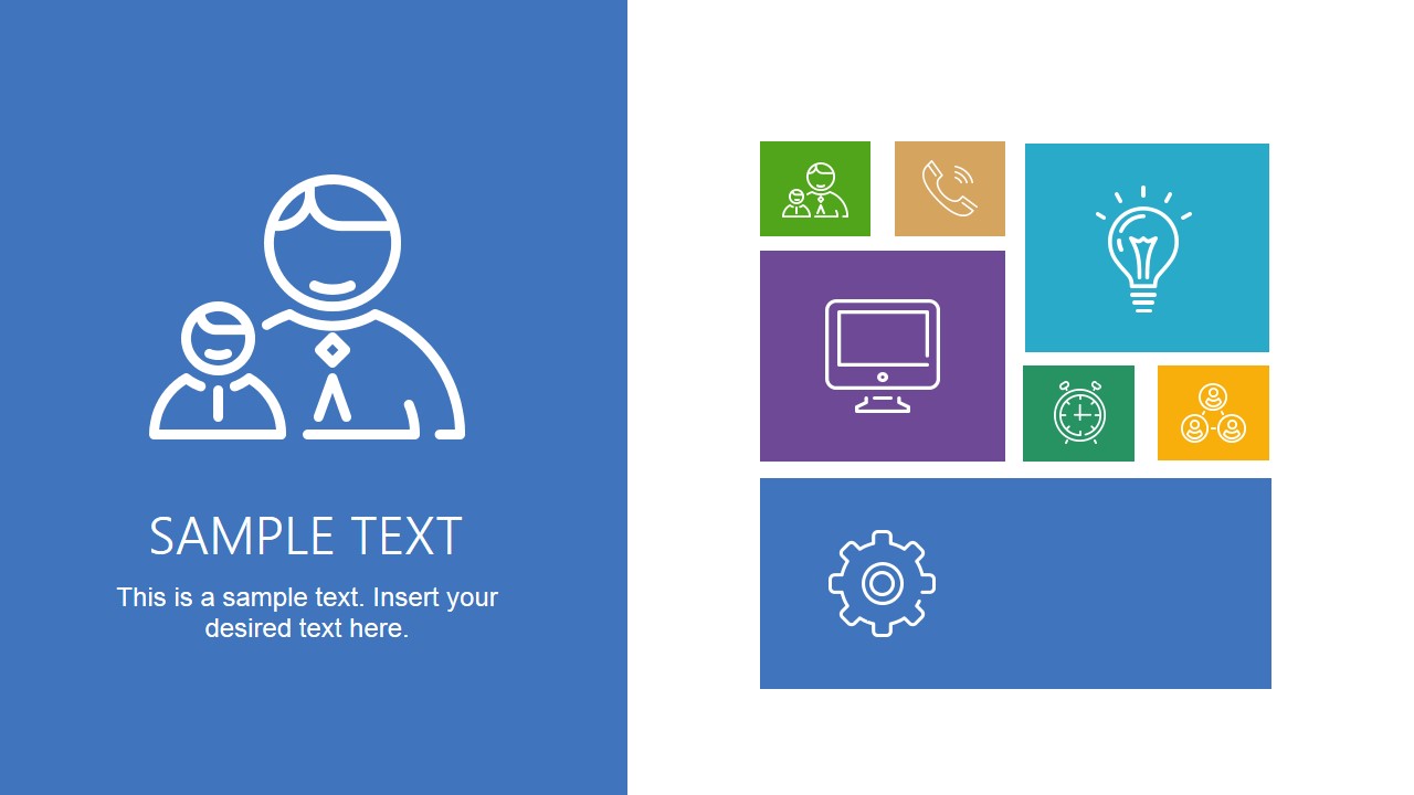 Flat Tiles PowerPoint Template - SlideModel