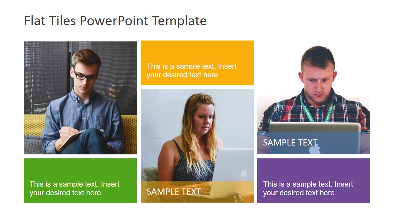 Flat Tiles PowerPoint Template - SlideModel