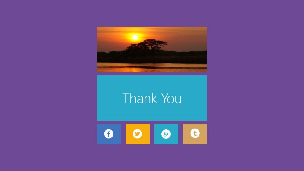 Thank You Page Tiles Layout - SlideModel