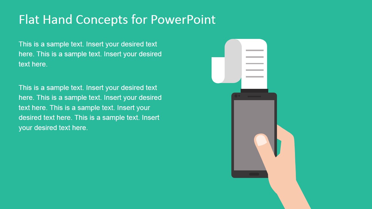 Flat Hand Concepts Template for PowerPoint - SlideModel
