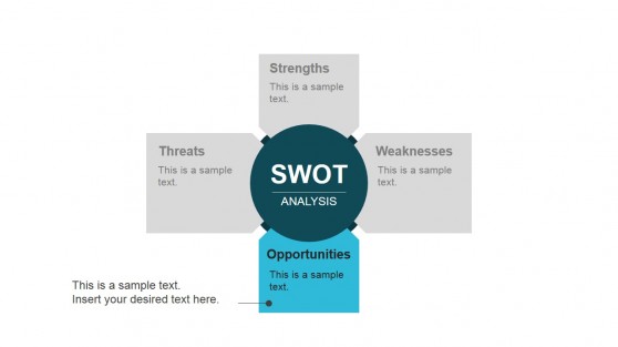 Opportunities SWOT Component Flat Design - SlideModel