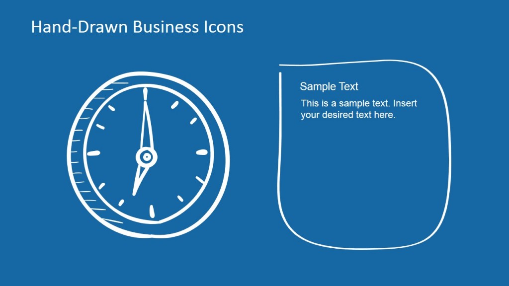 Hand-Drawn Analog Clock Shape for PowerPoint - SlideModel