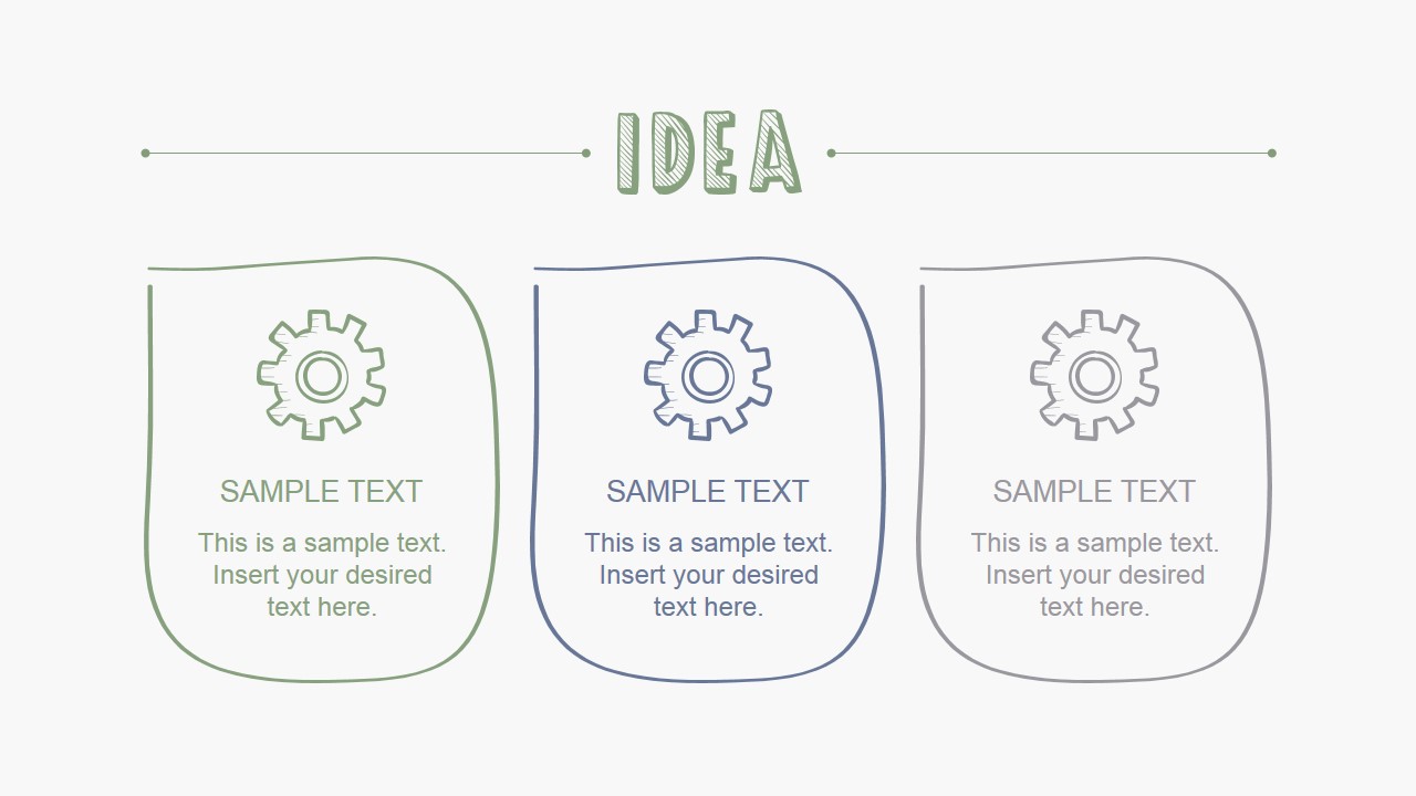Light Business Idea Process Slides for PowerPoint - SlideModel