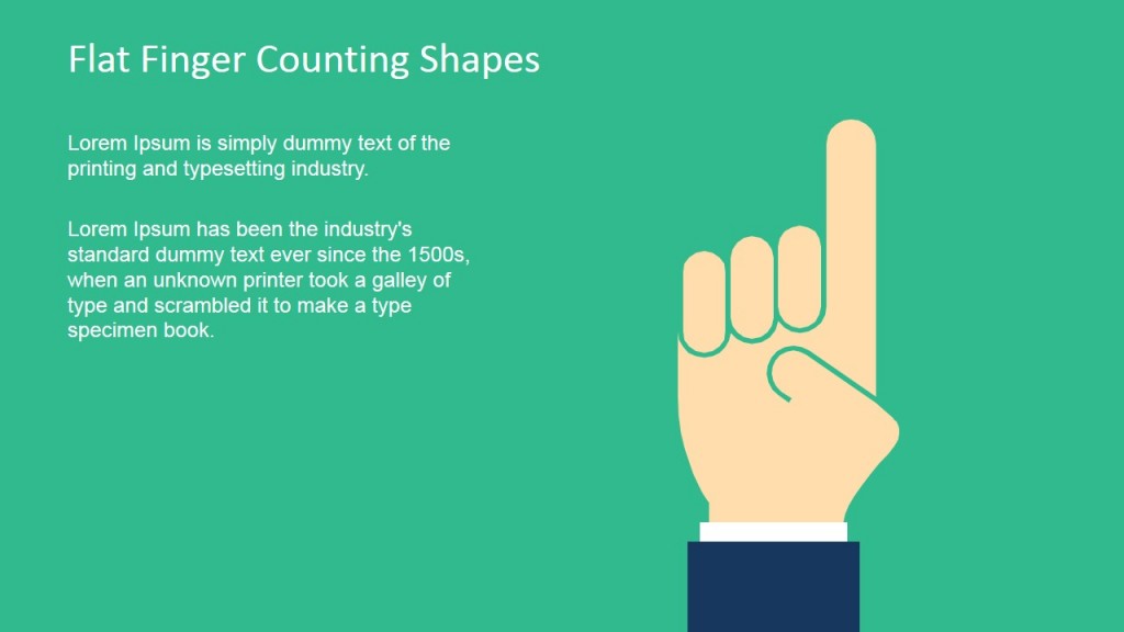 Finger Shape for PowerPoint Counting One - SlideModel