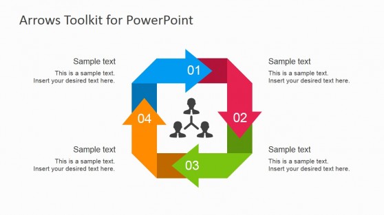 Cycle Process with Arrows for PowerPoint - SlideModel
