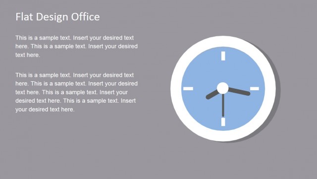 Flat Analog Clock Shape for PowerPoint - SlideModel