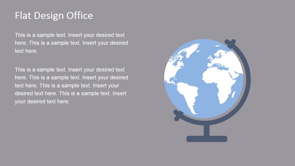 Earth Globe Flat Vector for PowerPoint - SlideModel
