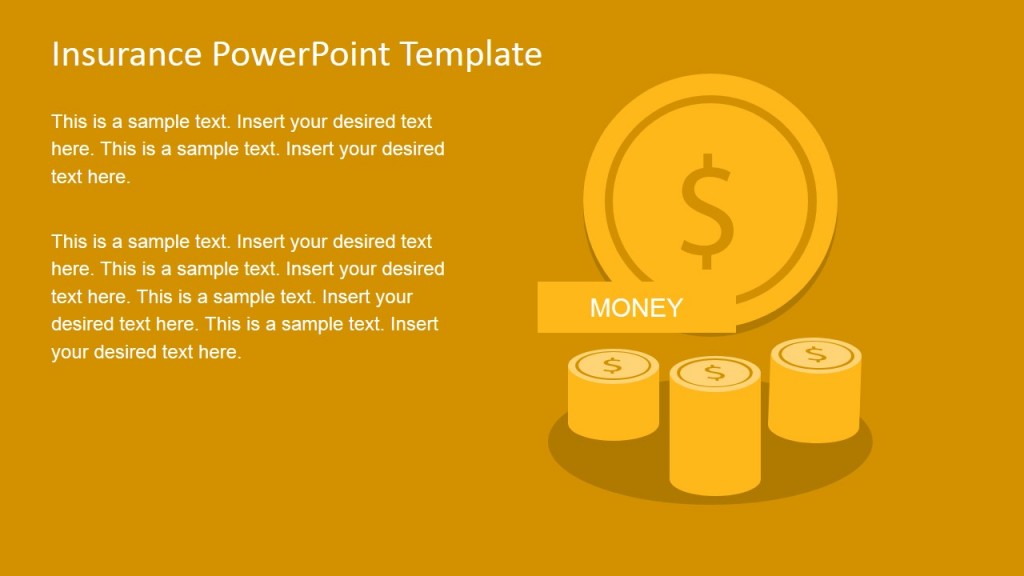 Insurance Slide Design with Coin Shapes - SlideModel