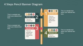 Wooden Pencil Banner Shapes for PowerPoint - SlideModel
