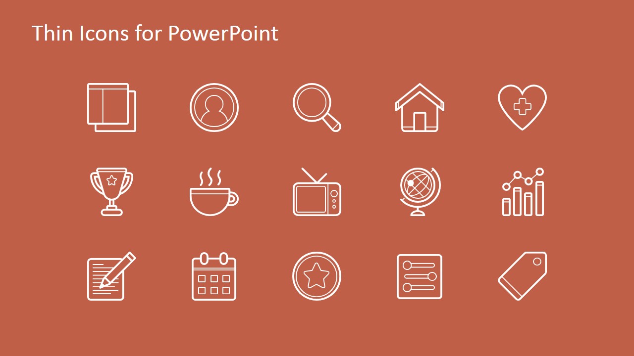 Thin Icons for PowerPoint - SlideModel