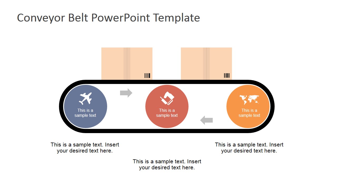 Flat Conveyor Belt PowerPoint Template - SlideModel