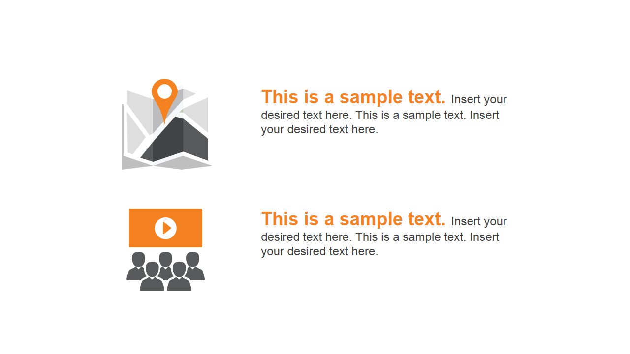 Orange PowerPoint Template with Shape Icons - SlideModel