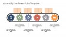 Six Steps Process Assembly Line Metaphor for PowerPoint - SlideModel