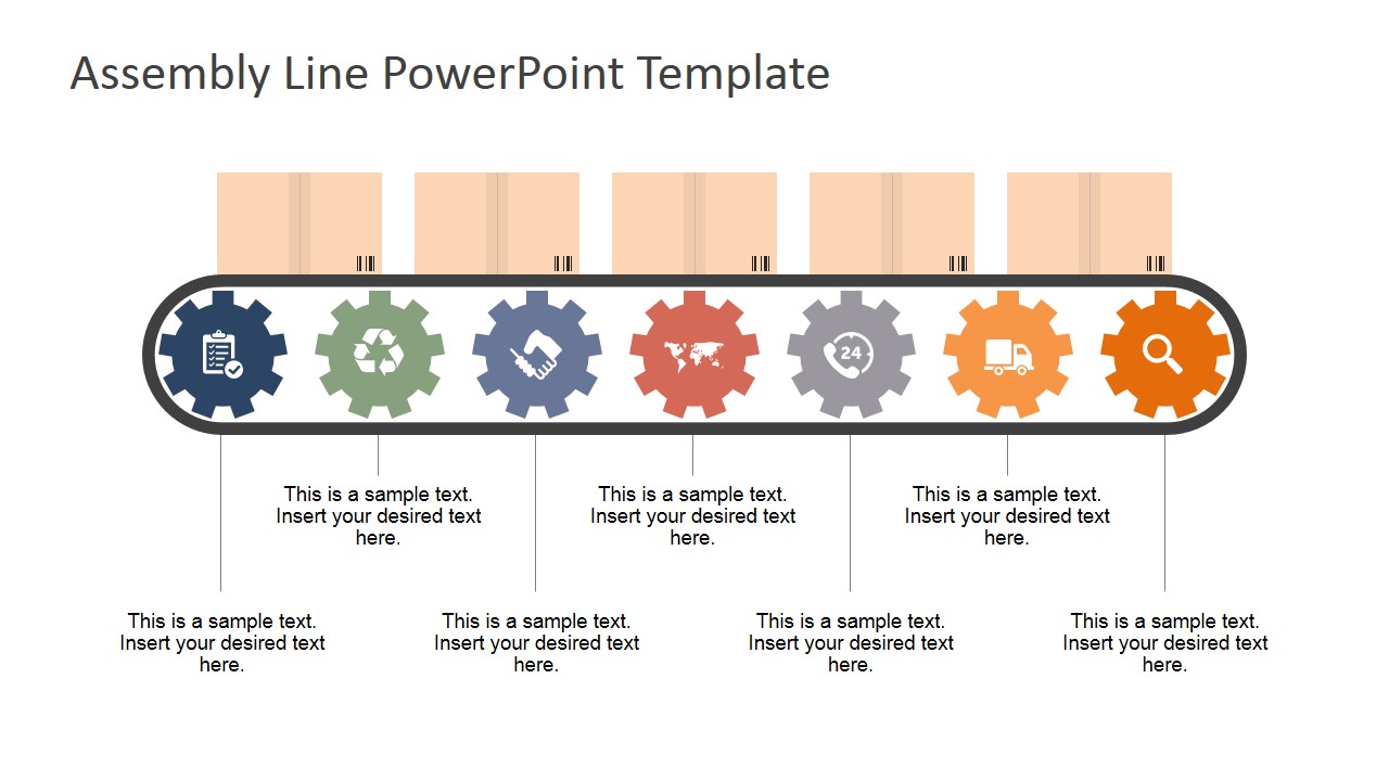 Assembly Line PowerPoint Shapes - SlideModel