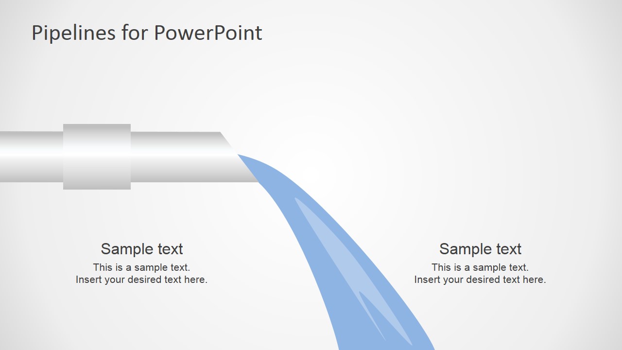 Flat Pipeline PowerPoint Shapes & Presentation Slides