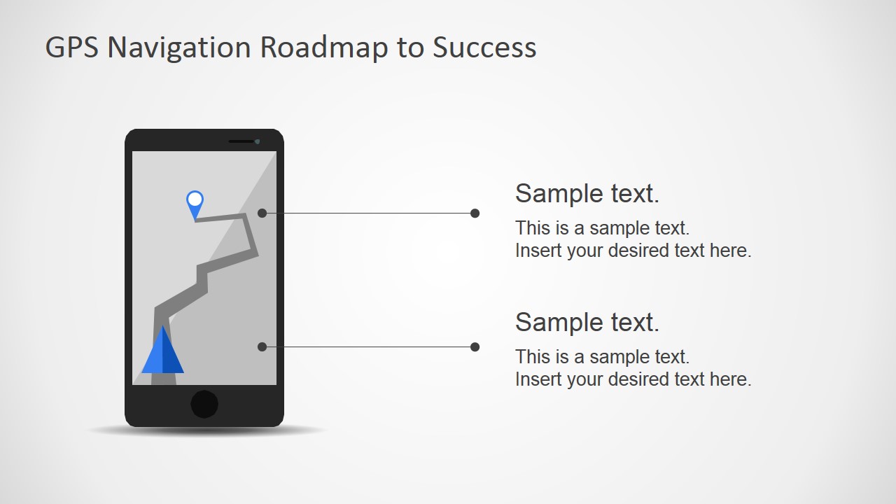 Roadmap To Success Slides for PowerPoint with GPS Navigation Design ...