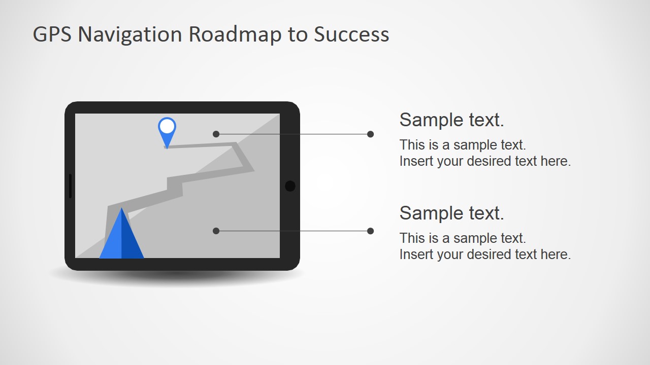 Roadmap To Success Slides for PowerPoint with GPS Navigation Design ...