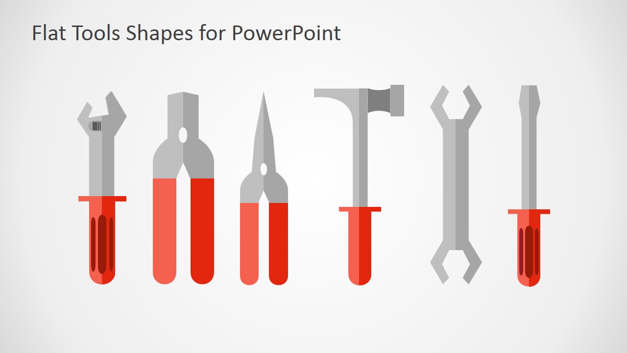 Hardware Tools Flat Design PowerPoint Shapes - SlideModel