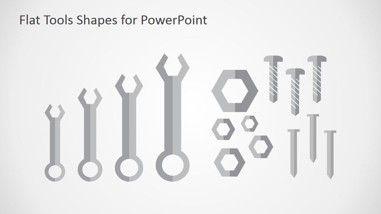 Hardware Tools Flat Design PowerPoint Shapes - SlideModel