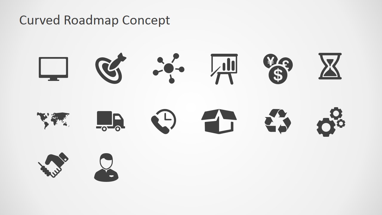 Curved Road Map Concept for PowerPoint - SlideModel