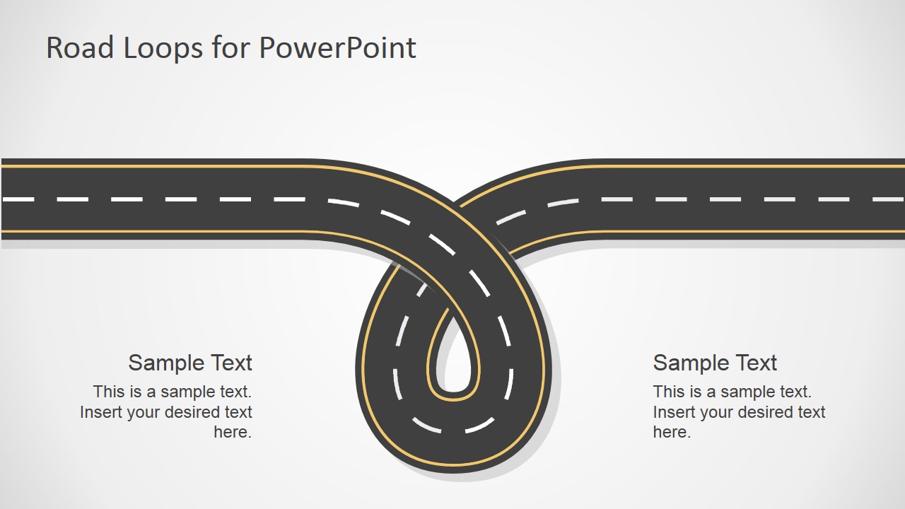Road Loops PowerPoint Template - SlideModel