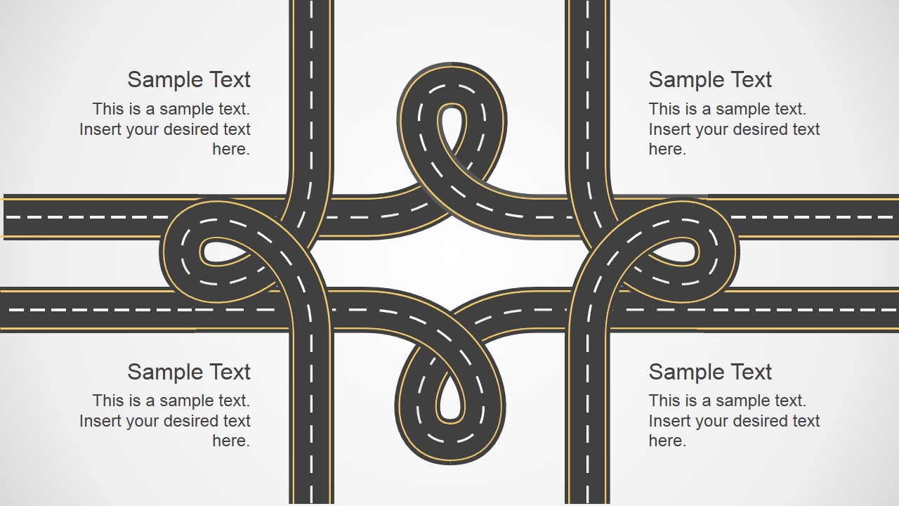 Road Loops PowerPoint Template - SlideModel