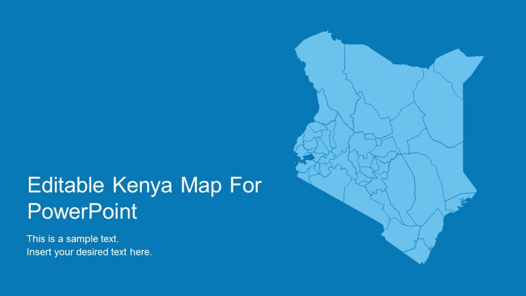 Kenya Map for PowerPoint Cover Slide - SlideModel