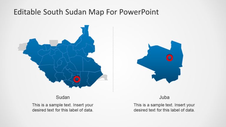 Flat PowerPoint Map of South Sudan - SlideModel