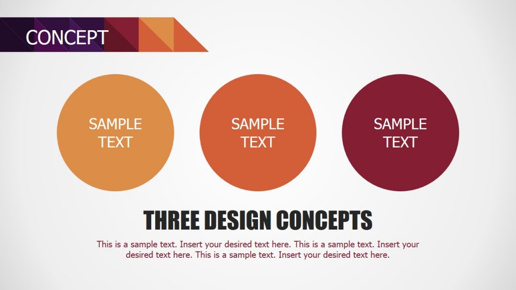 Three Circles Diagram for Concept Section - SlideModel